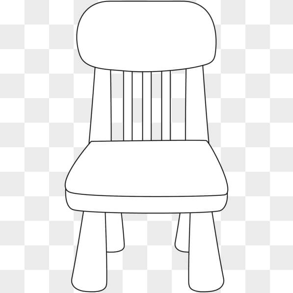 Download Outline of a Wooden Chair PNGs Online - Creative Fabrica