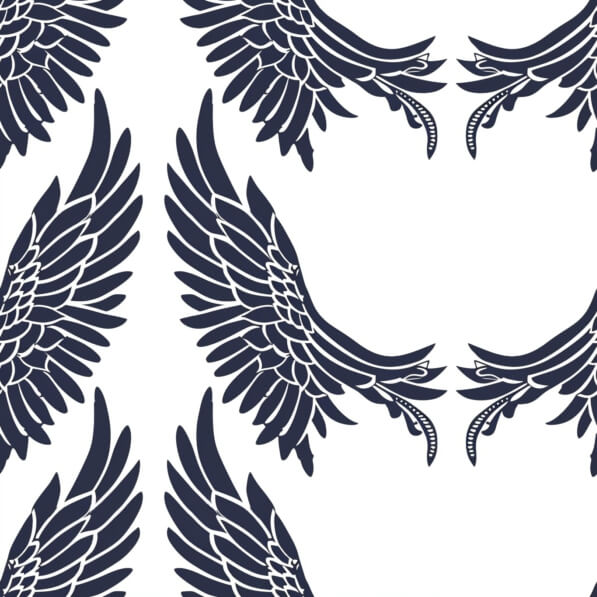 Download Seamless Blue and White Bird Wings Pattern Patterns Online ...