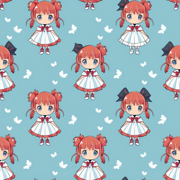 Download Seamless Anime Girls Pattern Patterns Online - Creative Fabrica