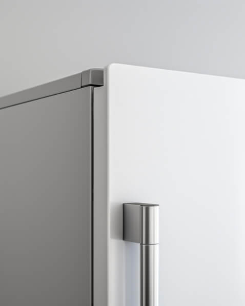 Download White Refrigerator with Open Door and Handles Mockups Online ...