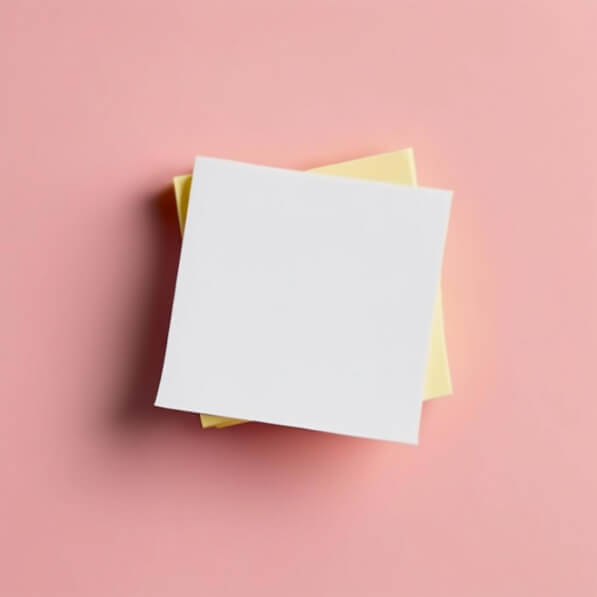Download Yellow and White Post-It Notes on Pink Background Mockups ...