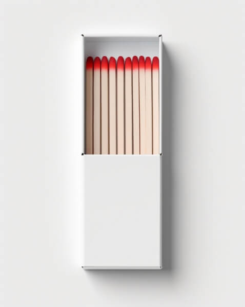 Télécharger Boîte d'allumettes blanche avec des allumettes rouges ...