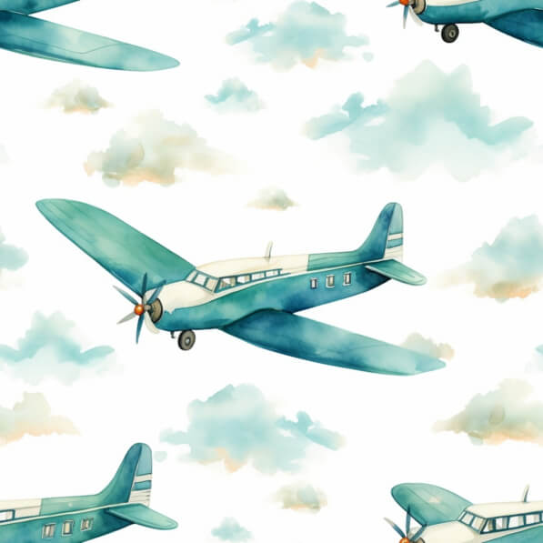 Download Seamless Pattern of Blue and White Airplanes Patterns Online ...