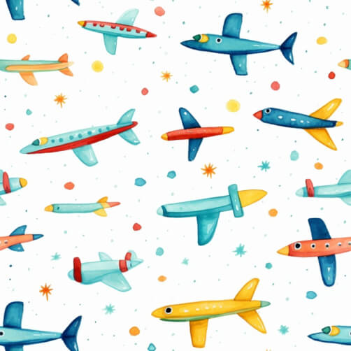 Download Seamless Airplane Pattern Patterns Online - Creative Fabrica