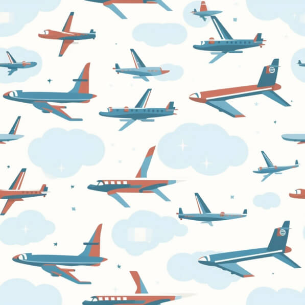 Download Seamless Pattern of Colorful Airplanes Patterns Online ...