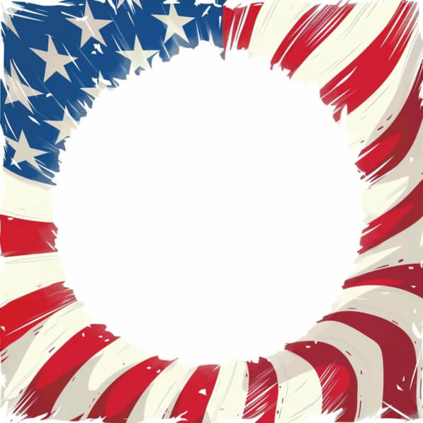 Download American Flag Frame with Circle Backgrounds Online - Creative ...