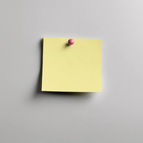 Download Yellow Post-it Note on Wall with Red Pin Mockups Online ...