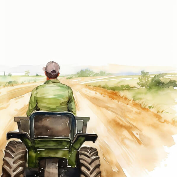 Download Man Driving Off-Road Tractor in Countryside Backgrounds Online ...