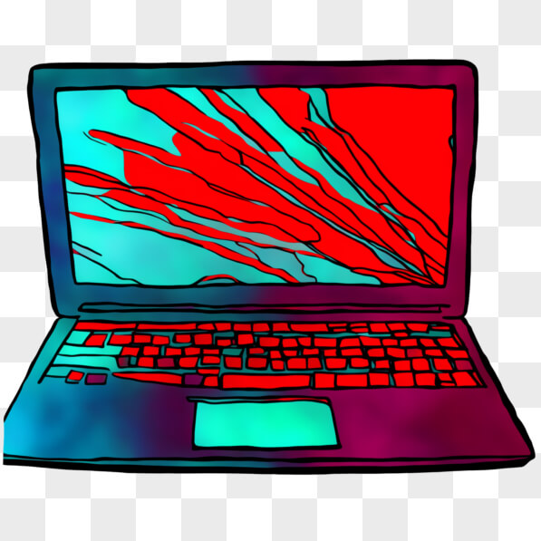 Download Damaged Laptop with Broken Screen PNGs Online - Creative Fabrica
