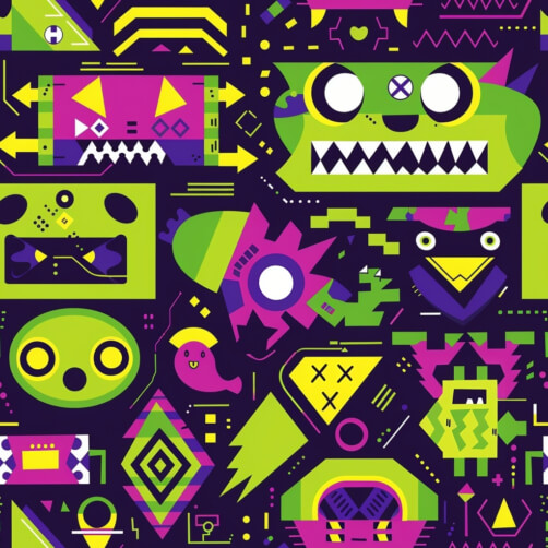 Download Colorful Seamless Pattern with Variety of Video Game ...