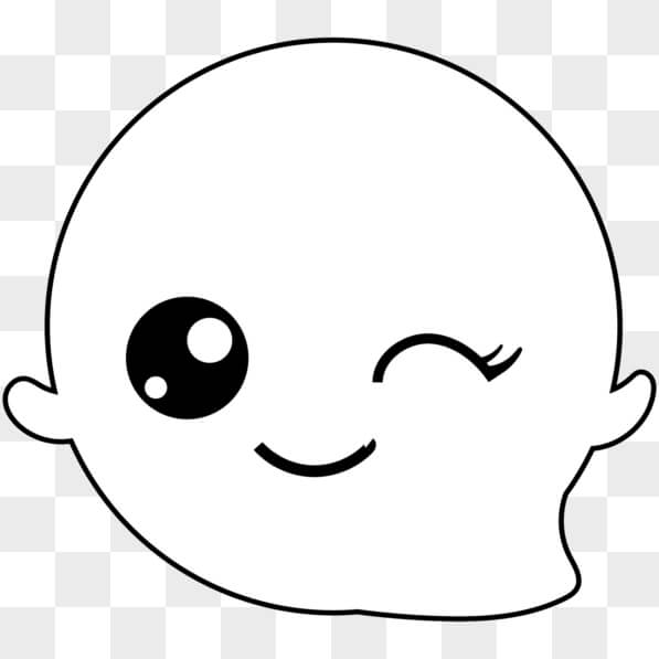 Download Cute Ghost Face Drawing PNGs Online - Creative Fabrica
