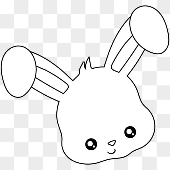 Download Creative Bunny Head Coloring Page Png Online Creative Fabrica