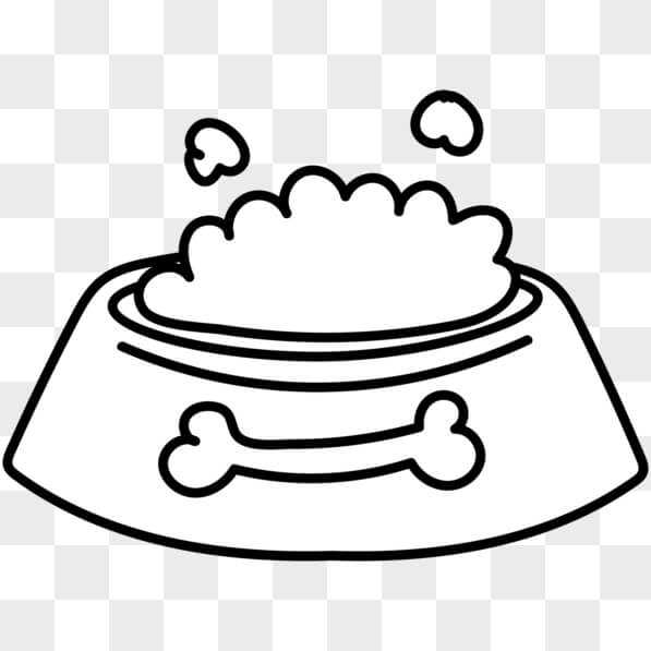 Download Pet Bowl Drawing with Food and Bones PNGs Online - Creative ...