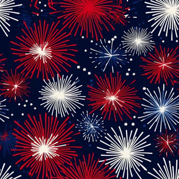 Download Red, White, and Blue Fireworks Seamless Pattern Patterns ...