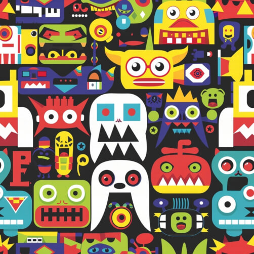 Download Colorful Seamless Pattern with Variety of Video Game ...