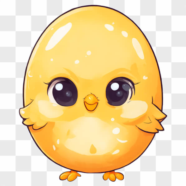 Download Kawaii Yellow Chicken on Black Background Kawaii Online ...
