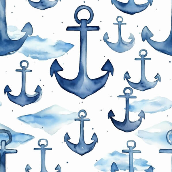 Download Seamless Nautical Blue Anchor Pattern Patterns Online ...