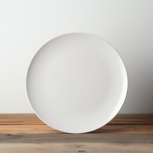 Download Empty White Plate on Wooden Table Mockups Online - Creative ...