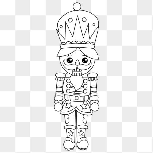 Download Nutcracker Coloring Page with Ornamental Crown PNGs Online ...