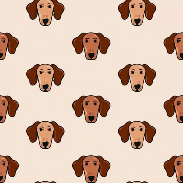 Download Seamless Brown Dog Head Pattern Patterns Online - Creative Fabrica