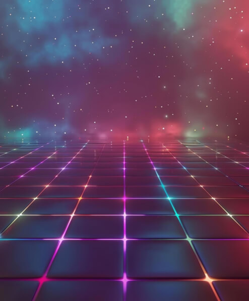Download Retro 80s Background with Colorful Squares and Starry Sky ...