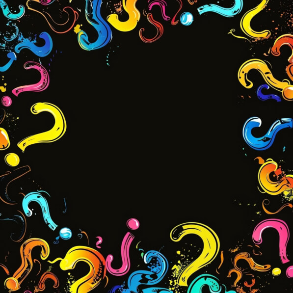 Download Colorful Question Marks on Black Background Backgrounds Online ...