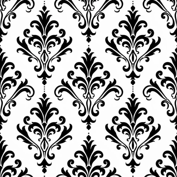 Download Black and White Damask Pattern Patterns Online - Creative Fabrica