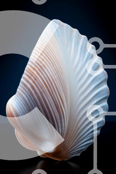 Large Conch Shell on Black Background stock photo | Creative Fabrica