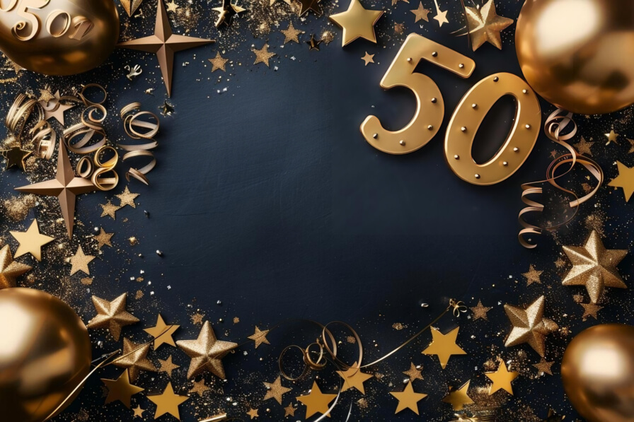 Download Golden Number 50 Celebration Backgrounds Online - Creative Fabrica