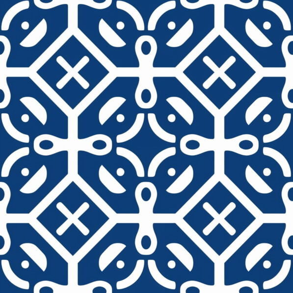 Download Blue and White Geometric Pattern with Cross Patterns Online ...