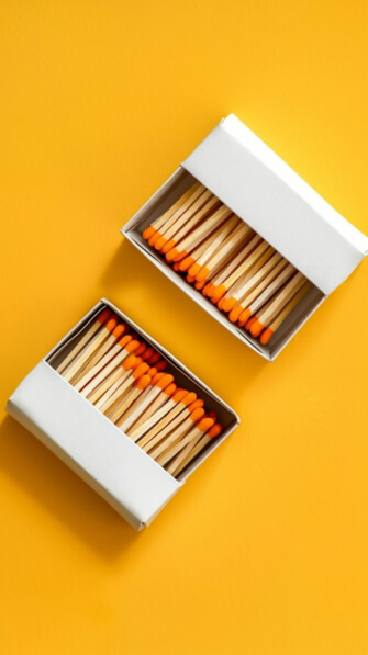 Download Matchboxes with Matches on Yellow Background Mockups Online ...