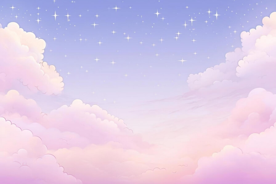 Baixe Céu Rosa e Roxo com Nuvens e Estrelas Backgrounds - Creative Fabrica