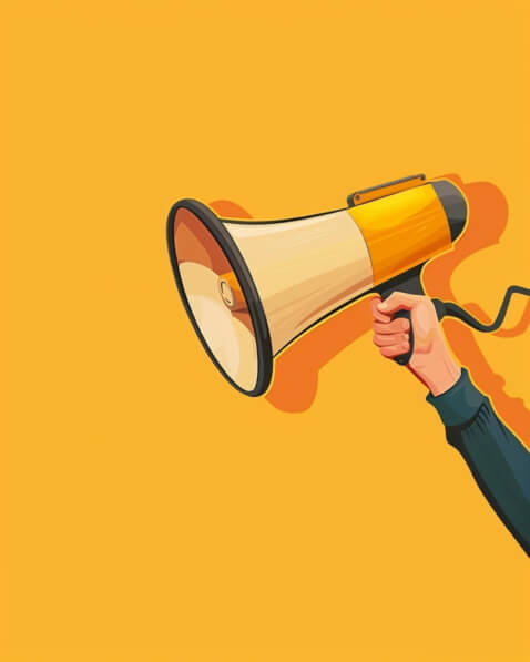 Download Oranje Megafoon voor Communicatie en Uitzending Achtergronden ...