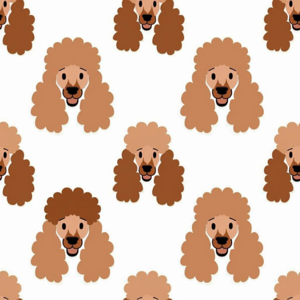 Download Brown Poodle Seamless Pattern Patterns Online - Creative Fabrica