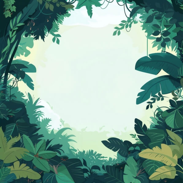 Download Circular Frame in Idyllic Tropical Jungle Backgrounds Online ...