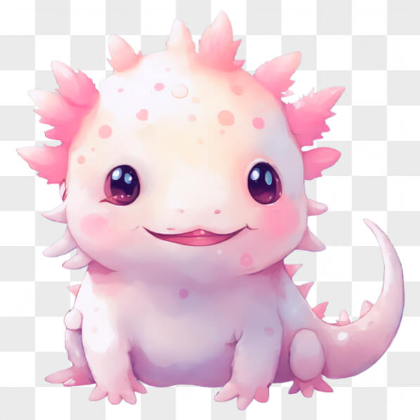 Download Kawaii Pink Lizard Illustration Kawaii Online - Creative Fabrica