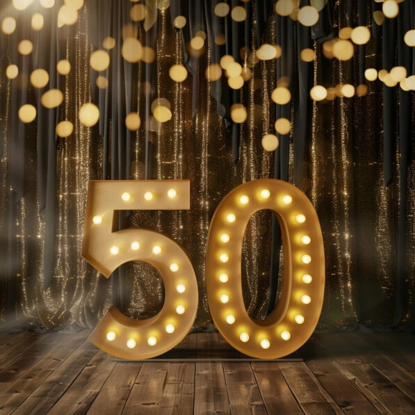 Baixe Celebração do Número Dourado 50 Backgrounds - Creative Fabrica