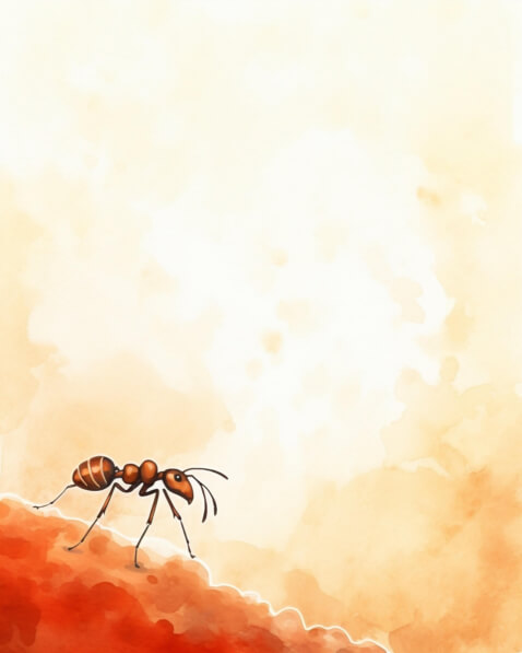 Download Watercolor Painting of Ant Climbing on Dirt Backgrounds Online ...