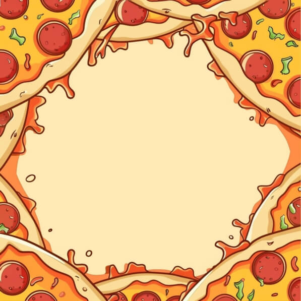 Download Pizza Frame with Slices Backgrounds Online - Creative Fabrica
