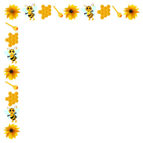 Download Whimsical Bees and Butterflies Border Design Borders & Corners ...
