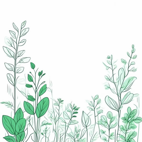 Download Green Plants and Flowers Drawing Arrangement Backgrounds ...
