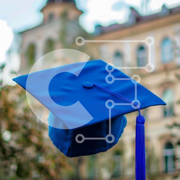 Download Blue Graduation Cap Hanging Outside Old Building Stockphotos ...