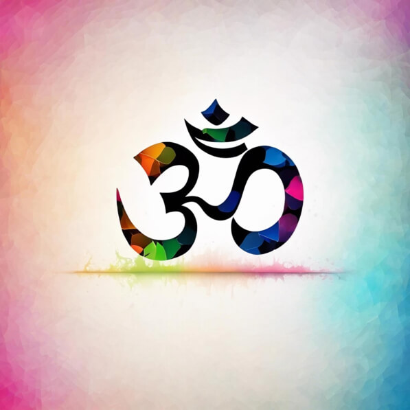 Download Spiritual Om Symbol on Colorful Background Backgrounds Online ...