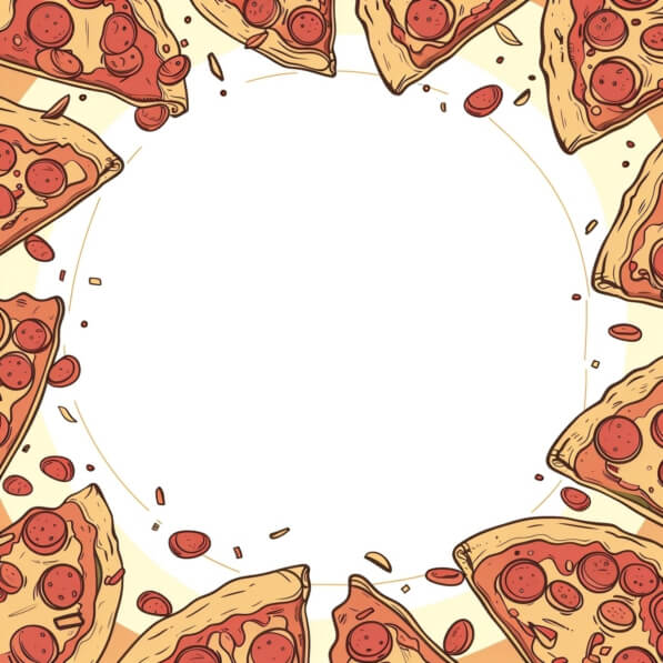 Download Round Frame with Slices of Pizza Backgrounds Online - Creative ...