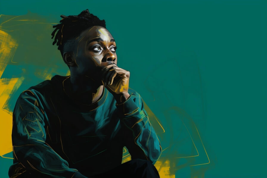 Download Portret van een zwarte man in informele kleding Achtergronden ...