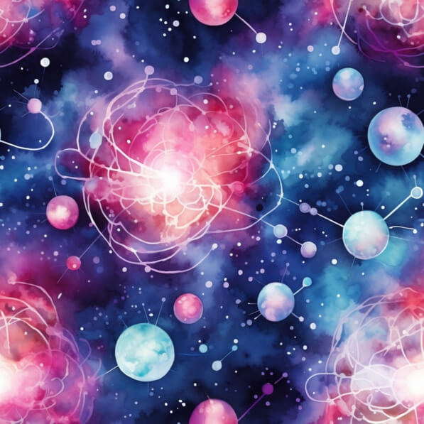 Download Colorful Nebulae and Atoms Pattern Patterns Online - Creative ...