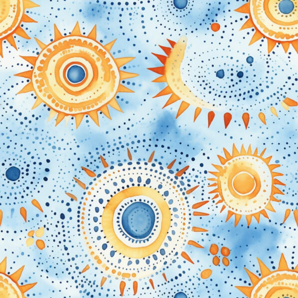 Download Abstract Sun Pattern Design on Blue Background Patterns Online ...