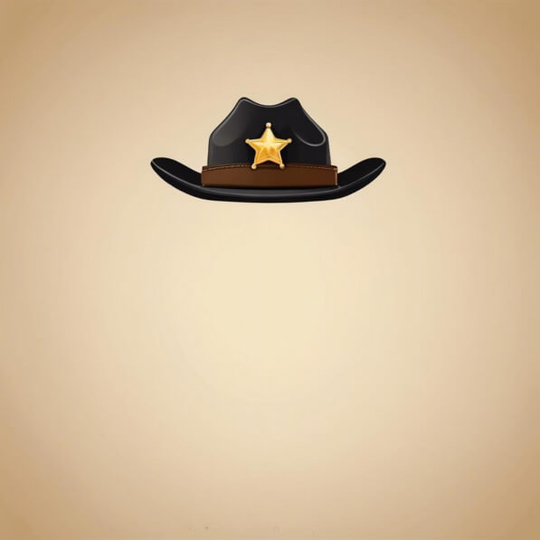 Download Black Sheriff's Hat on Beige Background Backgrounds Online ...
