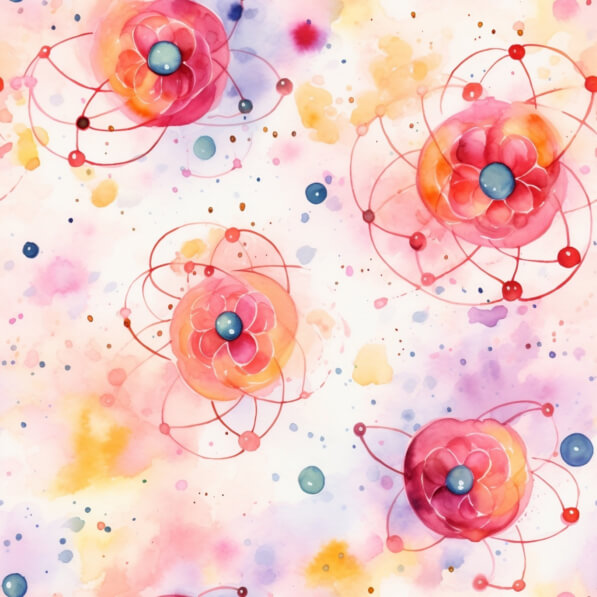 Download Colorful Flower and Atomic Atom Seamless Pattern Patterns ...