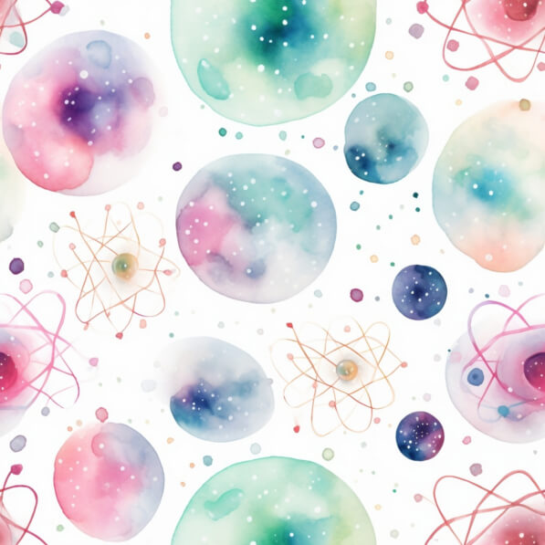 Download Watercolor Planets, Stars, and Atoms Seamless Pattern Patterns ...